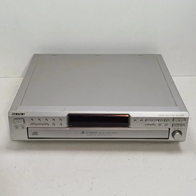 SONY CDP-CE345 5-CD-CHANGER Disc Ex-Change System *NEEDS REPAIR Silver ...
