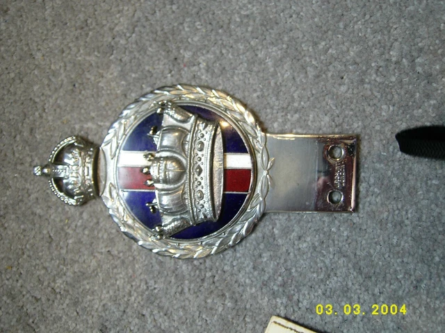 WW2 KINGS CROWN Royal Navy Car Badge By Gaunt £40.00 - PicClick UK