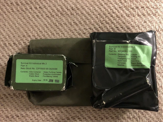 BRITISH ARMY / RAF Survival Kit Individual Mk.3 £13.50 - PicClick UK