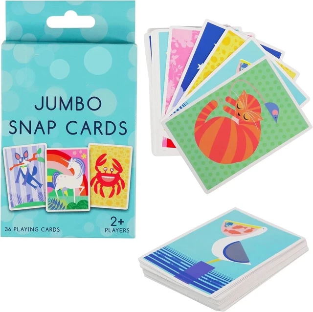 JUMBO SNAP CARDS Kids Playing Card Children Game Pack 36 Cards Family ...