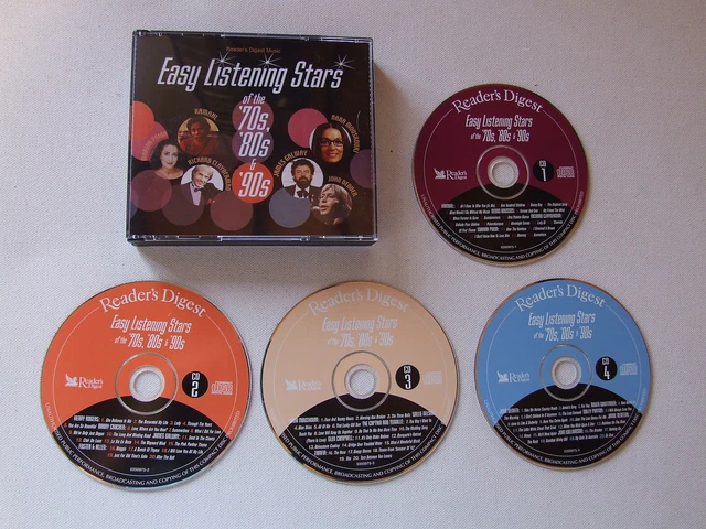 EASY LISTENING STARS Of The 70'S,80'S & 90'S-Cd X 4-Readers Digest-New ...