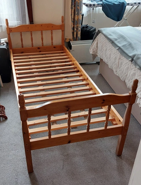 TWO GENUINE PINE beds - use as singles, or stackable - use them together. £57.86 - PicClick UK