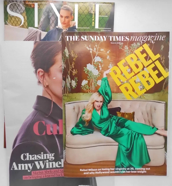 SUNDAY TIMES SUPPLEMENTS 31st March 2024 Rebel Wilson Marisa Abela Amy ...