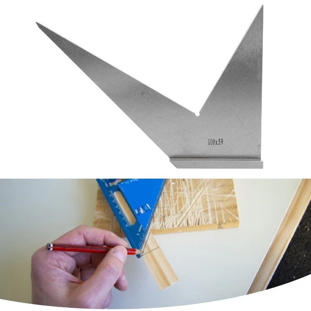 BEVELED ANGLE RULER Multiangle Carbon Steel Gauge Protractor for ...
