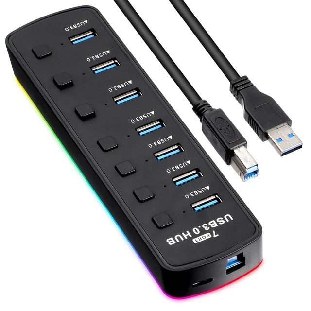 ADAPTATEUR USB CONNECTEUR Usb Câble d'extension Usb 7 Ports Extension Usb Ports EUR 26,71 ...