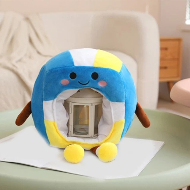 CUTE VOLLEYBALL COSTUME Hat Complete Head Coverage Soft Ball Party ...