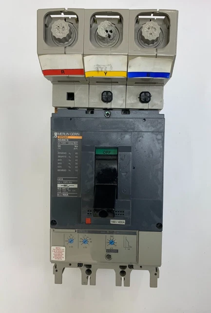 SCHNEIDER 400 AMP Mccb Merlin Gerin Compact Ns400N 3/P 3/P 160A-400A ...