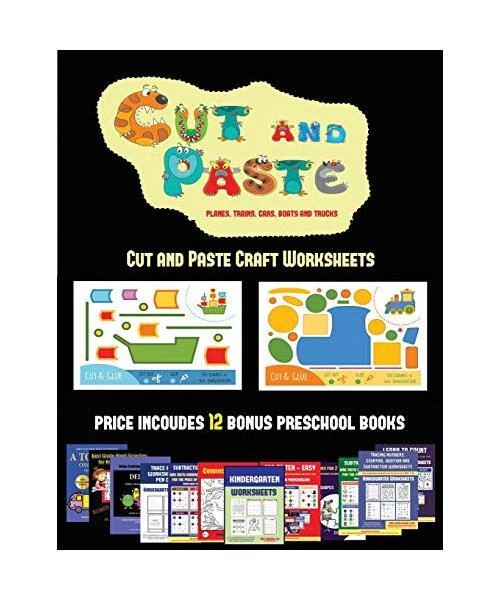 CUT AND PASTE Craft Worksheets (Cut and Paste Planes, Trains, Cars ...