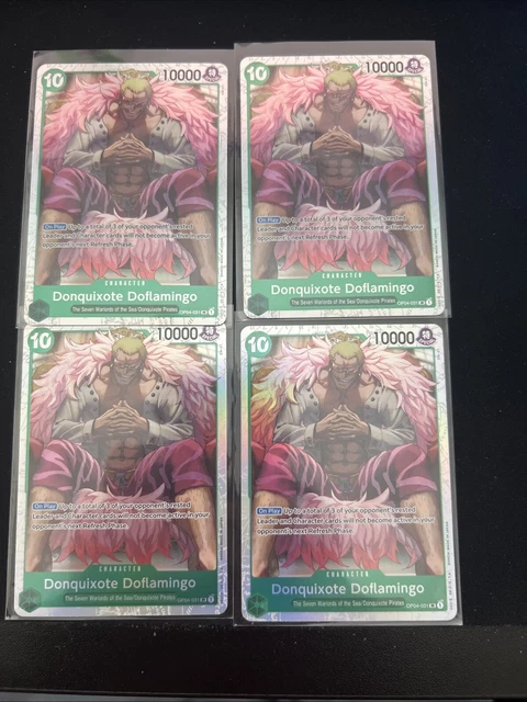 4X ONE PIECE OP04-031 SR Donquixote Doflamingo - Foil - English - Playset - TCG £7.04 - PicClick UK