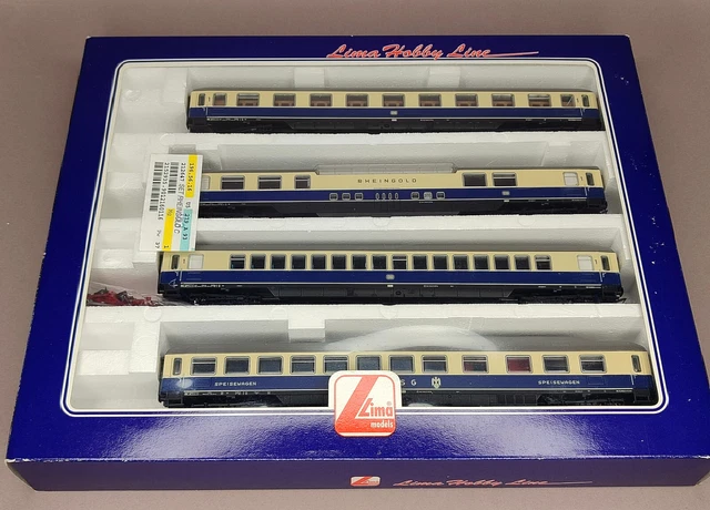 LIMA H0 RHEINGOLD Waggon Set 212647 mit kurzen Kupplungen, Länge ...