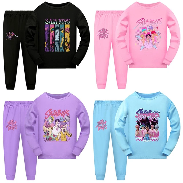 SAJA BOYS KPOP Demon Hunters Pyjamas Tops Pants Outfit Nightwear ...