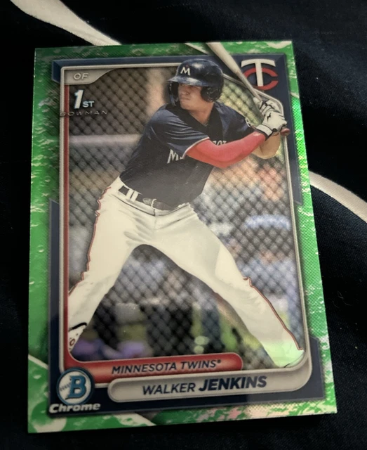 WALKER JENKINS 2024 1° Bowman Cromo #BCP-43 Gemelli rifrattore bagliore ...