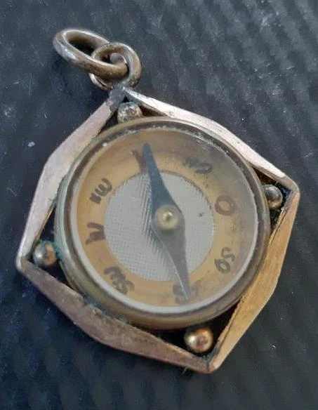 VINTAGE POCKET WATCH Miniature Fob Novelty Compass in Brass Case £22.00 ...