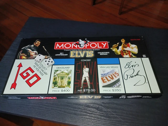 MONOPOLY 25TH ANNIVERSARY Elvis Presley Collectors Board Game NEW Not ...
