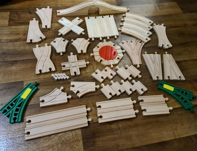 WOODEN TRAIN TRACK - New- Brio/Elc/Carousel Etc Compatible! £5.29 ...