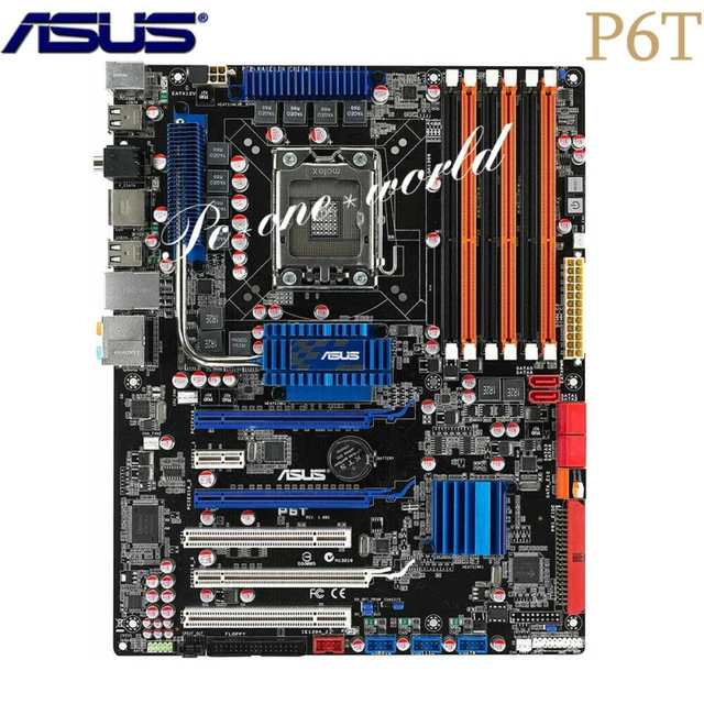 ASUS P6T MOTHERBOARD Intel X58 LGA 1366 DDR3 DIMM USB2.0 eSATA SATA ATX ...