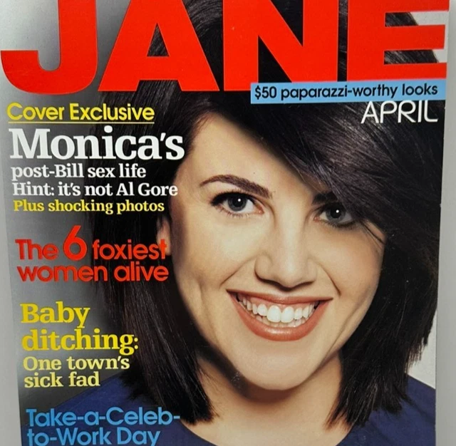 VTG JANE MAGAZINE April 2000 MONICA LEWINSKY Bill Clinton Michael Stipe ...
