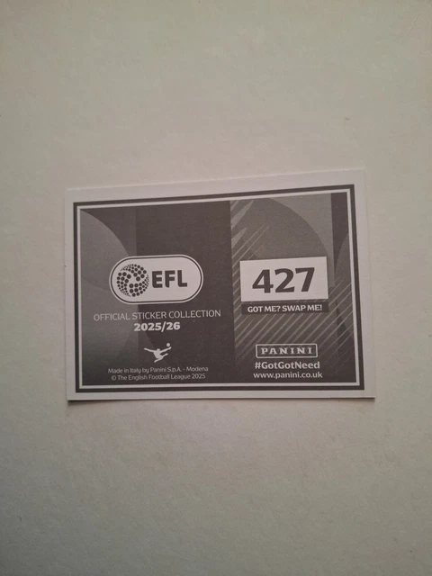 PANINI EFL 2025 26 Sticker Watford No 427 Mint £1.49 - PicClick UK