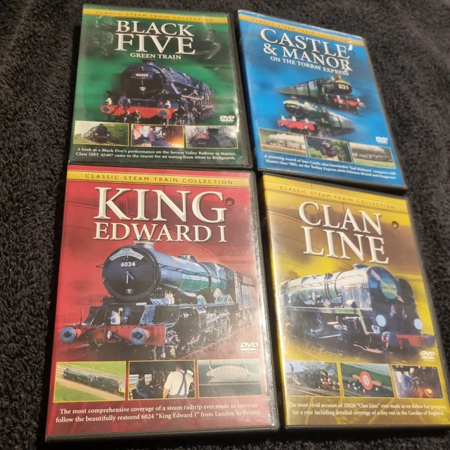 CLASSIC STEAM TRAIN Dvd Collection King Edward I, Clan Line, Black Five ...