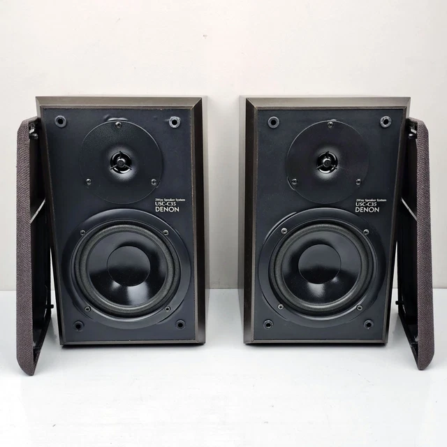 IMMACULATE PAIR OF DENON USC-C35 Bookshelf SPEAKERS 100 Watts (2x50W ...