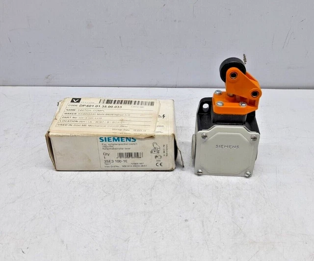 SIEMENS 3SE3 100-1E Limit Switch Position Switch 1NO+1NC EUR 430,36 ...