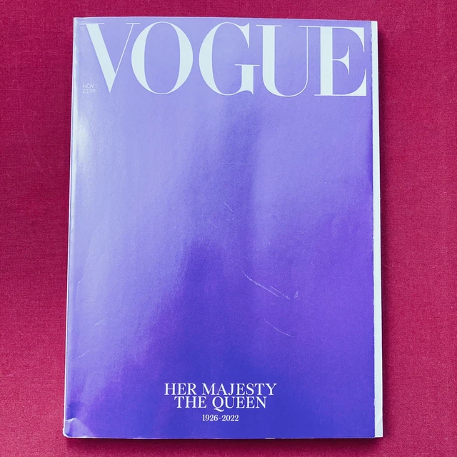 VOGUE (UK) MAGAZINE Nov 2022 HM Queen Elizabeth ll Ltd. Edition 1926-2022 **BN** £12.00 ...