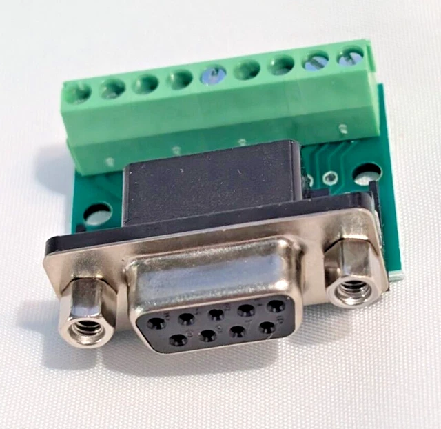 D-SUB DB9 FEMALE 9Pin Screw Type PCB Breakout Terminals Connector wire ...