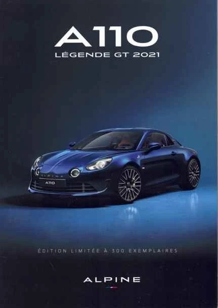CATALOGUE BROCHURE ALPINE A110 Legende GT 2021 05/2021 France EUR 27,00 - PicClick FR
