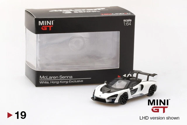 MINI GT 19 McLaren Senna White Hong Kong Exclusive Racing Car Grand ...