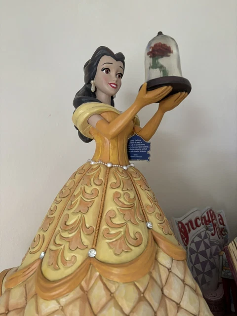 DISNEY TRADITIONS A Rare Rose Belle Beauty Beast Deluxe Figurine ...