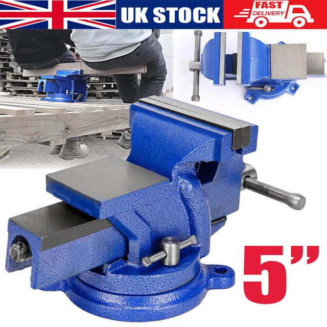 5''HEAVY DUTY BENCH Vice Grip Clamp Vise Workbench Anvil 360° Swivel ...