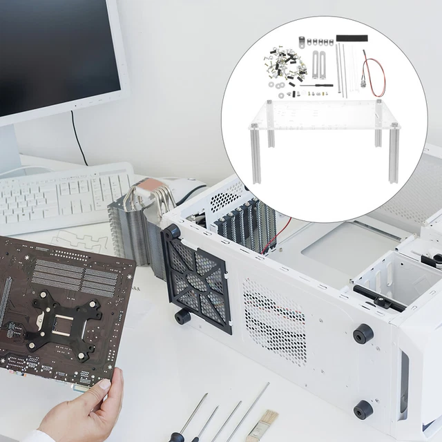 OPEN FRAME COMPUTER Case Motherboard Rack High Strength Pc Single Layer ...