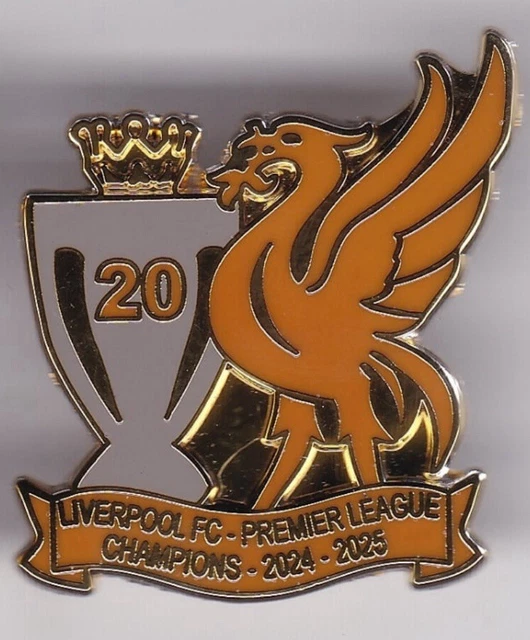 LIVERPOOL FC 2019/2020 And 2024/25 Premier League Champions Pin Badge ...