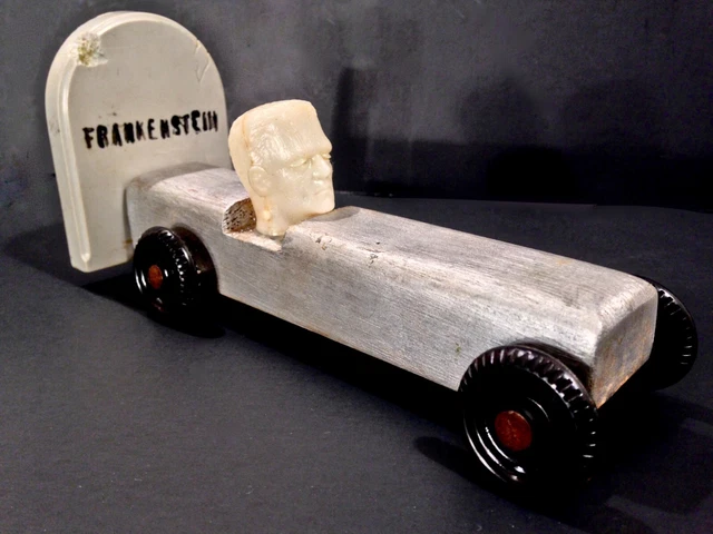 VINTAGE 1960S BOY Scout Cub Scout Frankenstein Pinewood Derby Race Car ...