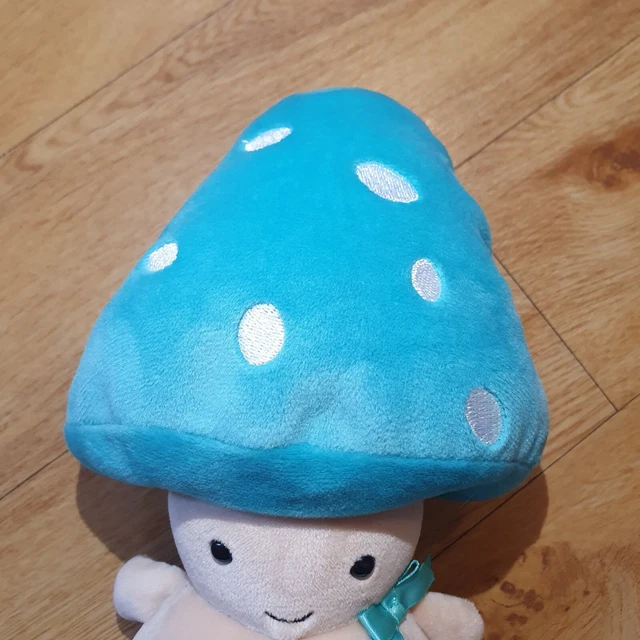 Jellycat Fun Guy Bertie Funguy Blue Turquoise Mushroom Toadstool Plush