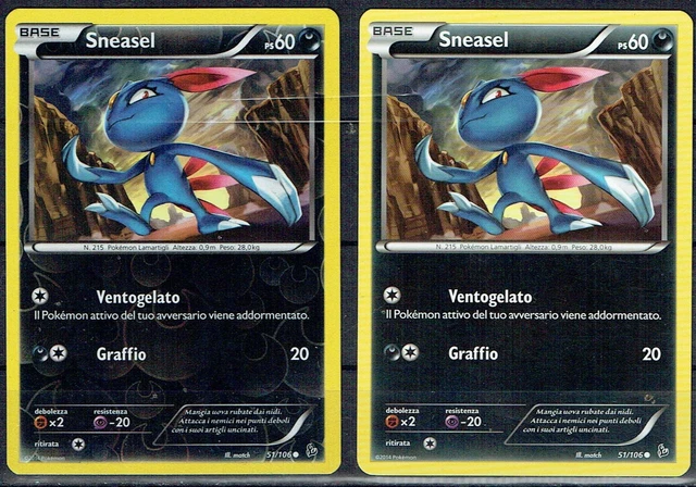 CARTA POKEMON SNEASEL N.51-106 Rara Reverse EUR 2,00 - PicClick IT