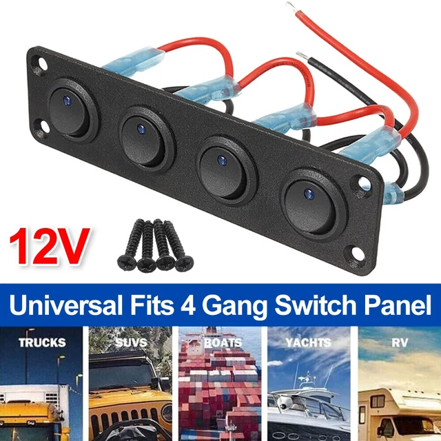12V ROUND ROCKER Switch with LED ON/OFF for Car Boat Camper $12.76 ...