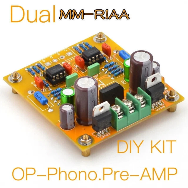 DUAL-OP PHONO-VERSTÄRKER (MM) RIAA-DIY KIT & fertige Platine EUR 15,14 ...