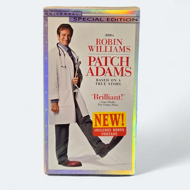 PATCH ADAMS (VHS, 1999, Robin Williams) w/Extra Footage, Special Edition, SEALED £8.81 - PicClick UK