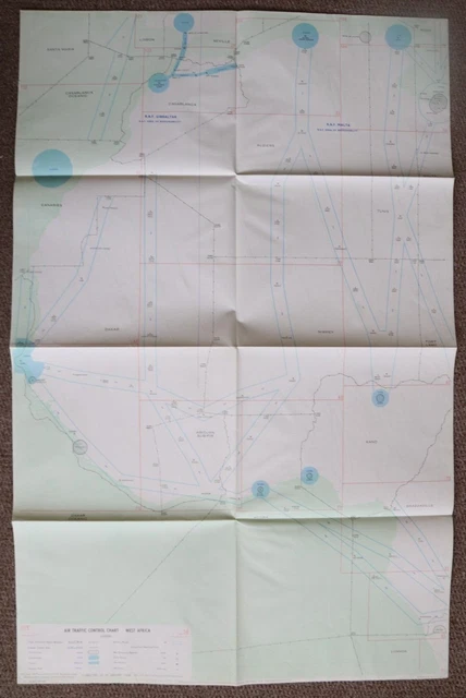 R.A.F. MAP, AIR Traffic Control Chart, WEST AFRICA, to 20 Jan. 1958 £10 ...