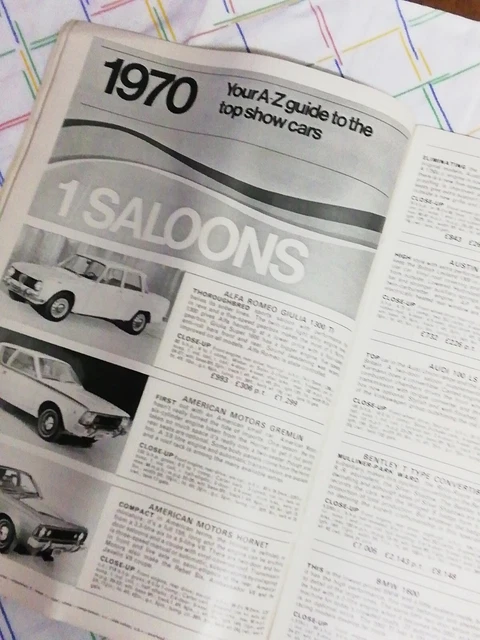 VINTAGE DAILY EXPRESS Motor Show Review 1970 Brochure Retro Car ...