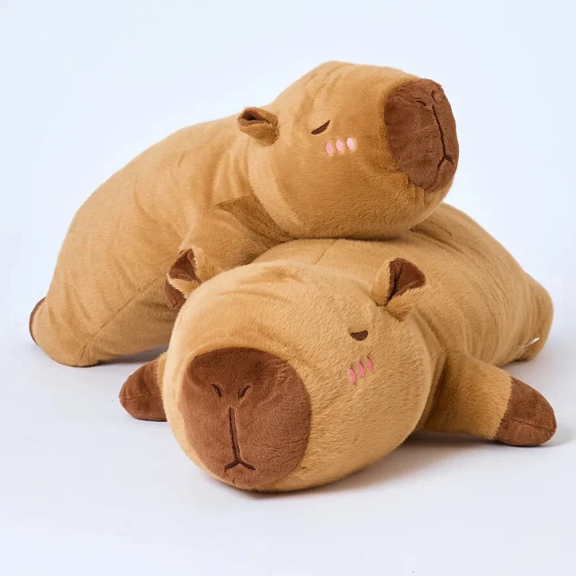 🧸 50/70/90CM STUFFED Capybara Plush Toy with Shying Face – Giant Long ...