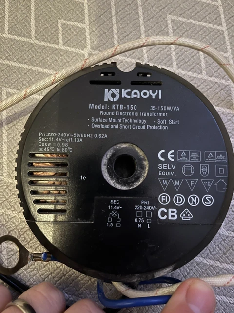 ROUND ELECTRONIC HALOGEN Transformer KAOYI KTB-150 35-150W/VA £20.00 ...