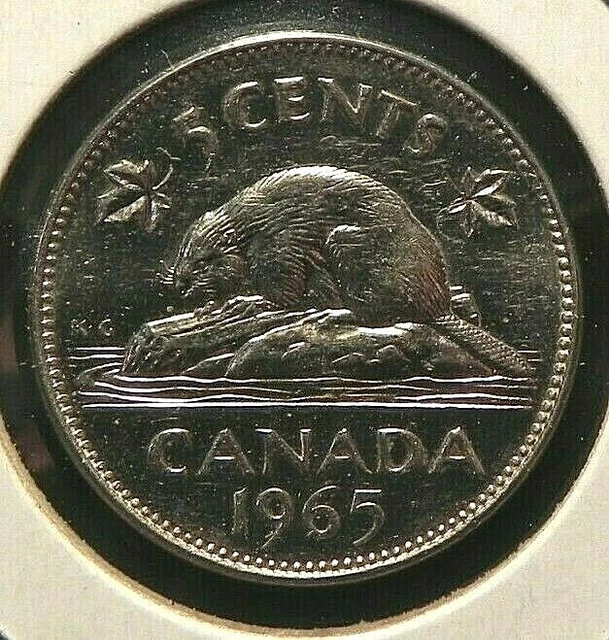1965 UNC PROOF Like Canadian Canada Nickel 5 Five Cent Beaver Elizabeth II £1.08 - PicClick UK