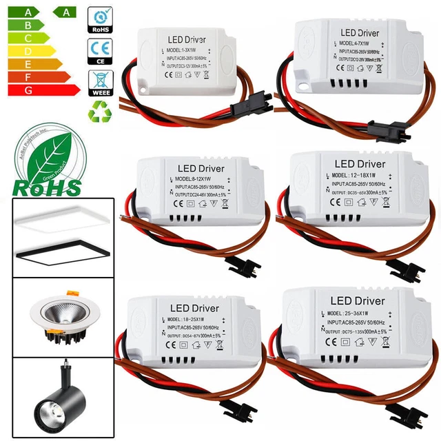LED DRIVER TRAFO 3W 7W 10W 18W 25W 36W Netzteil Treiber Transformator ...