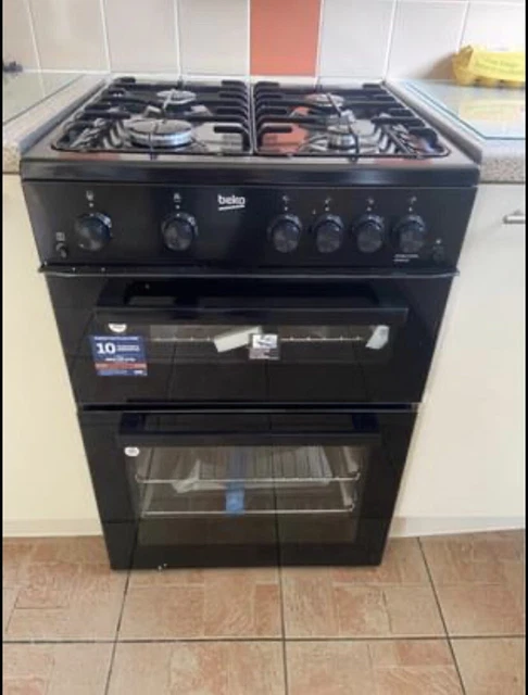BEKO KTG611K A+ Gas Cooker with Gas Hob 60cm Free Standing Black New £ ...