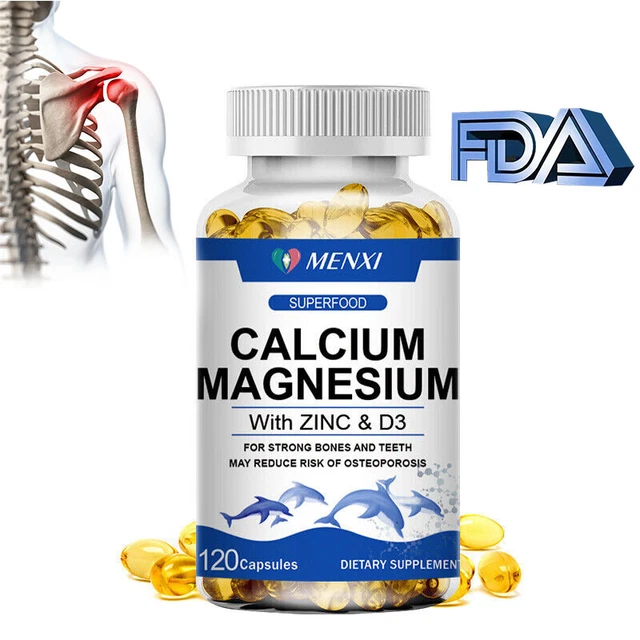 CALCIUM MAGNESIUM ZINC Complex W/ Vitamin D3 Boost Immunity Support ...