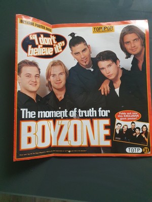 BOYZONE TOP OF the pops magazine Poster mag Stephen Gately & Ronan ...