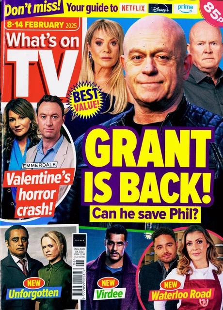 WHATS ON TV England Magazine 08/02/2025 £4.06 - PicClick UK