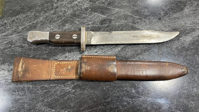 WW1 ROSS RIFLE Co Mark II bayonet 1911 with Scabbard Canadian Military ...